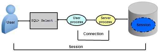 Difference: Oracle Session & Oracle Connection