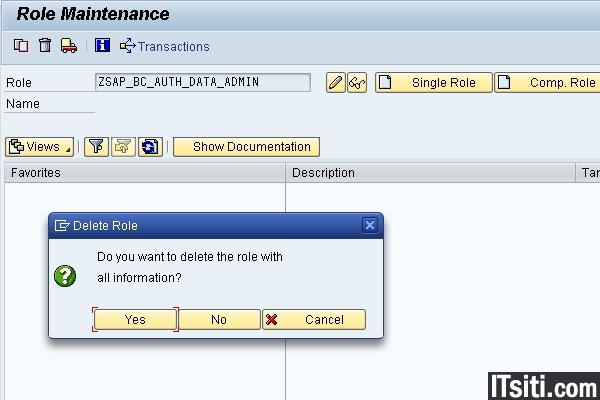 Delete SAP User Role