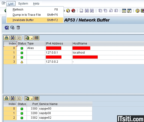 Reset SAP Hostname Buffer