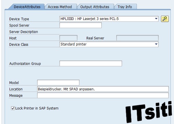 Lock & Unlock SAP Printer