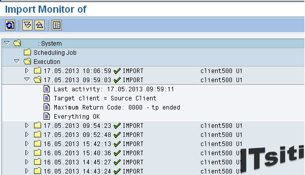 SE07: Transport Import Monitor Status
