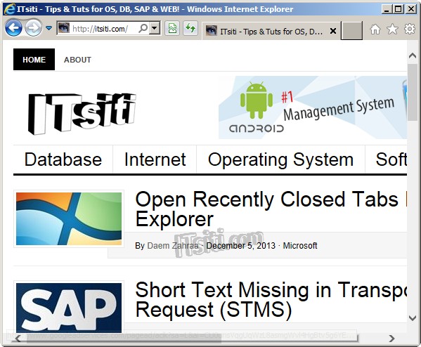 Adjust Internet Explorer Tabs Position