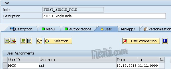 PFCG: User Master Record Comparison Required