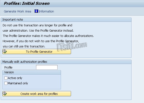SU02: Maintain SAP Authorization Profiles