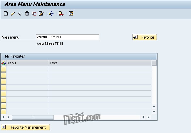 Steps to Create and Copy SAP Area Menu