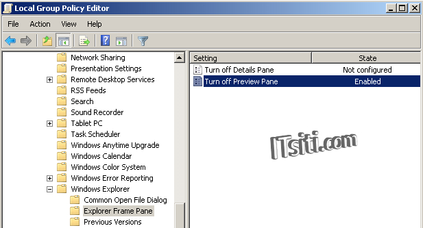 Turn On / Off Windows Explorer Preview Pane